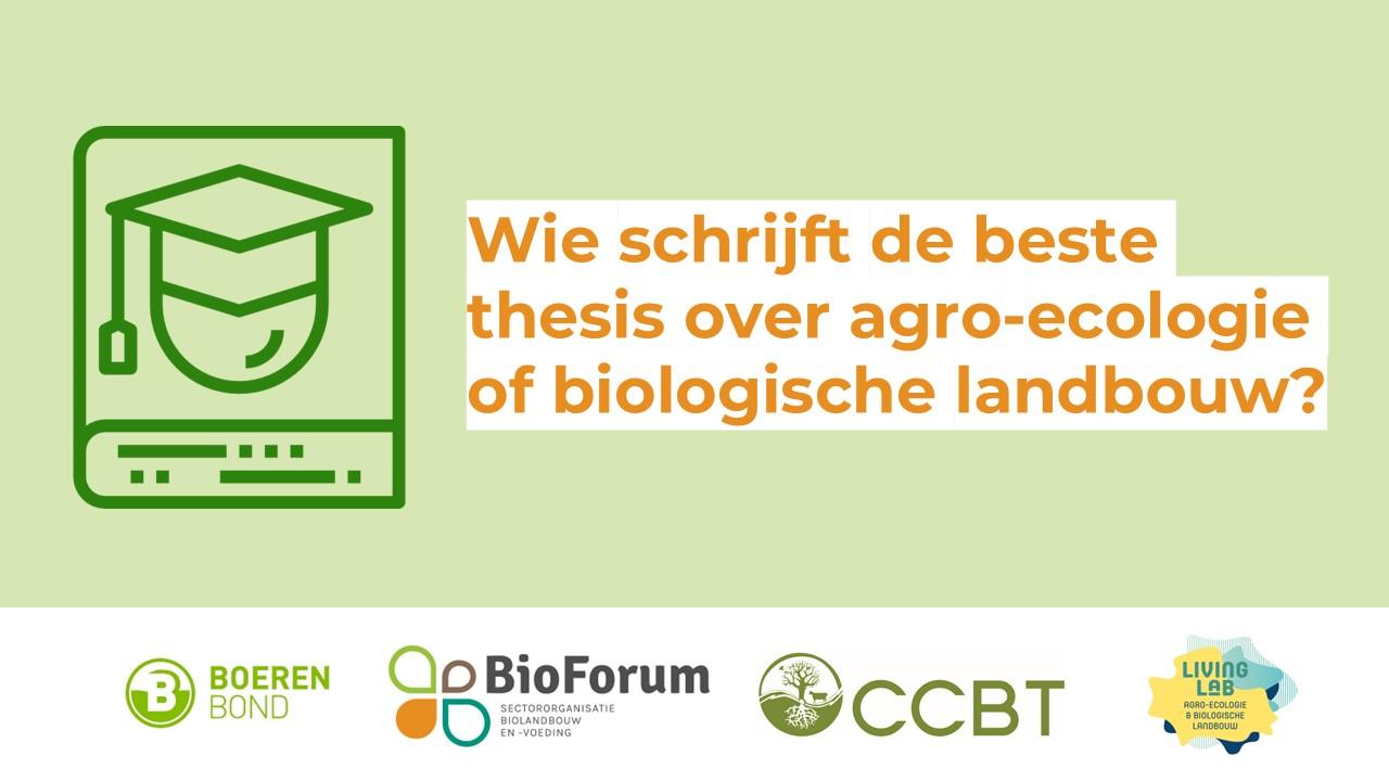 Ding mee naar de Thesisprijs Biologische Landbouw en Agro-ecologie 2025 ...